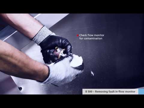 B 500 – Removing fault in flow monitor