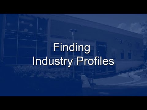 Finding Industry Profiles
