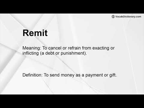Remit Meaning