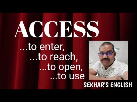 || ACCESS || a word of the day || Vocabulary || spoken English || daily use sentences ||