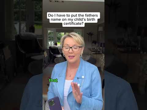 Do I have to put the fathers name on the birth certificate? #birthcertificate #children #familylaw