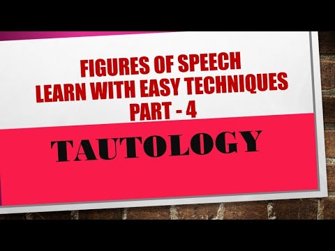 Figures of Speech Learn with Easy Techniques Part - 4 Tautology
