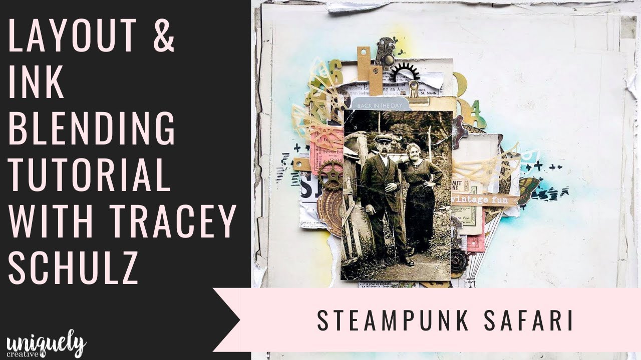 Steampunk Safari Layout & Our new Blending Brushes