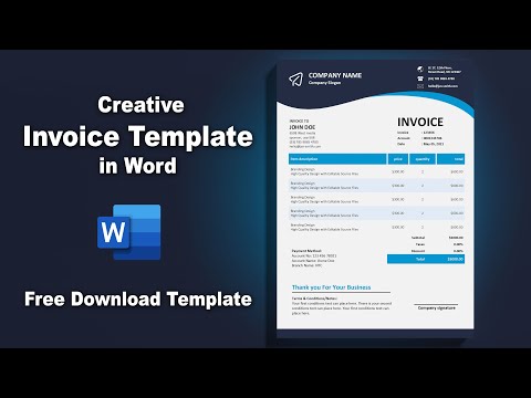 How to Make Creative Modern Invoice Template in Microsoft Word
