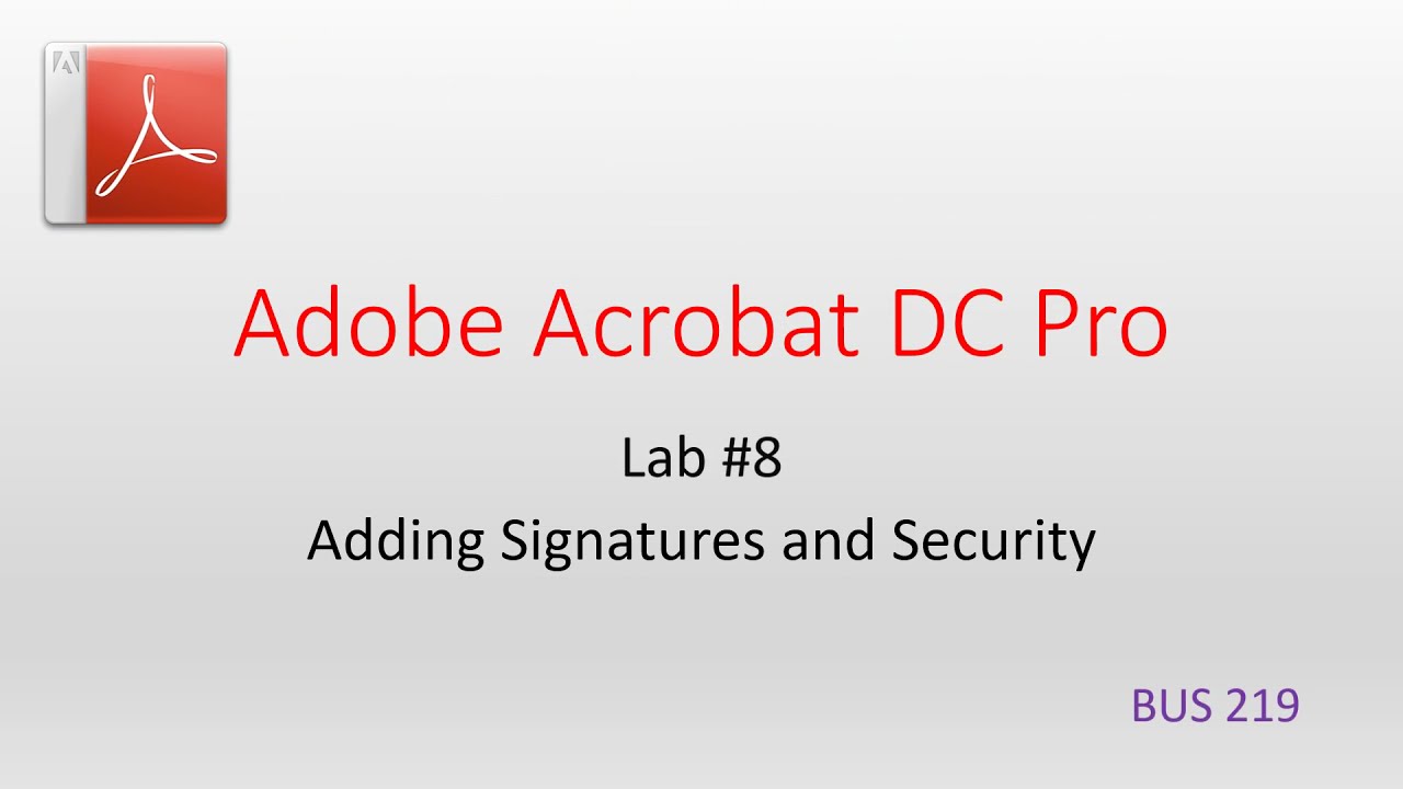 Acrobat Lab 8 Instructions