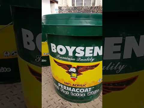 Boysen Flat Latex White B-701,25 Tin #engineering #construction #architecture #interiordesign #arkon