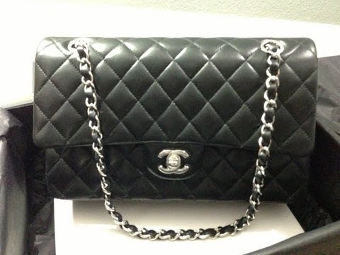 Chanel Classic Medium/Large 2.55 Double Flap Bag in Black Lambskin with Silver Hardware Review