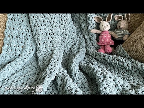 Crochet This Chunky Blanket in ONE DAY! 🧶 Beginner Friendly Pattern 🤩
