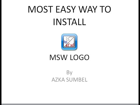 Installation of MSwLogo (A GUI Programming Software)