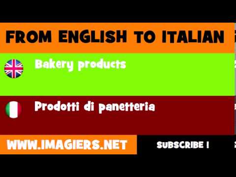 How to say Bakery products in Italian