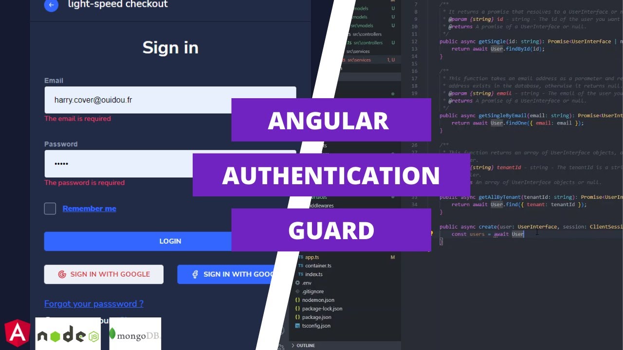 Coding my startup SaaS using Angular, Node, & MongoDB - Angular Authentication guard Ep 15