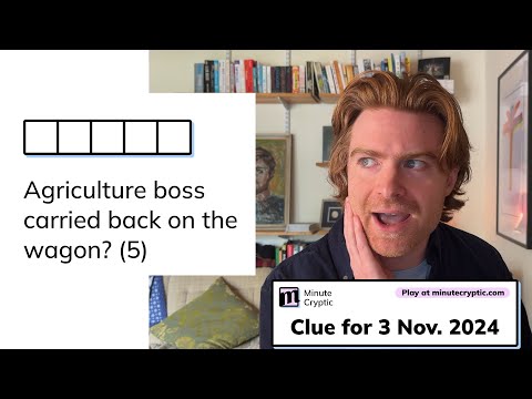 Minute Cryptic Clue #131 for 3 Nov 2024: Agriculture boss carried back on the wagon? (5)