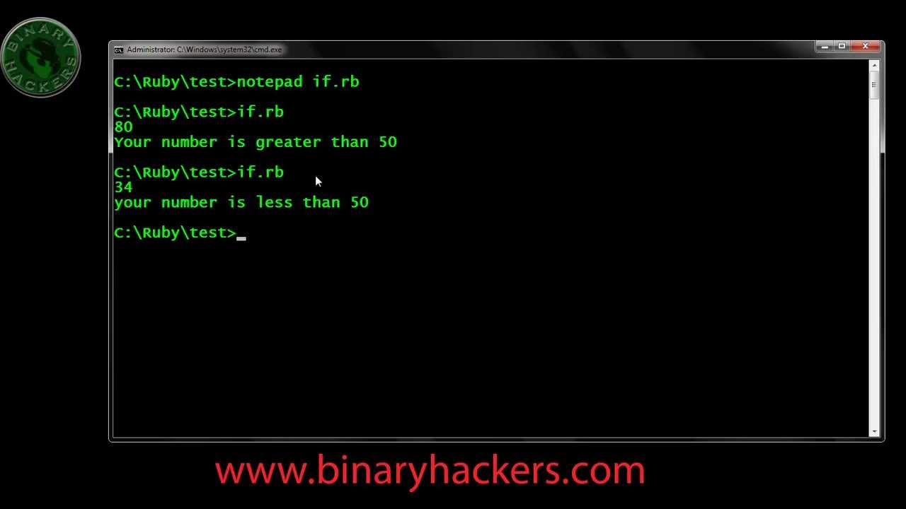 Ruby Programming Part 13 (If Else Statement)
