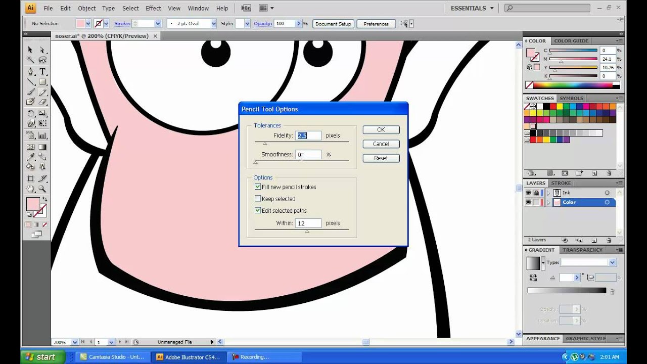 Adobe Illustrator CS4 Basic Character Coloring Tutorial