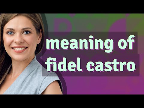 Fidel castro | meaning of Fidel castro