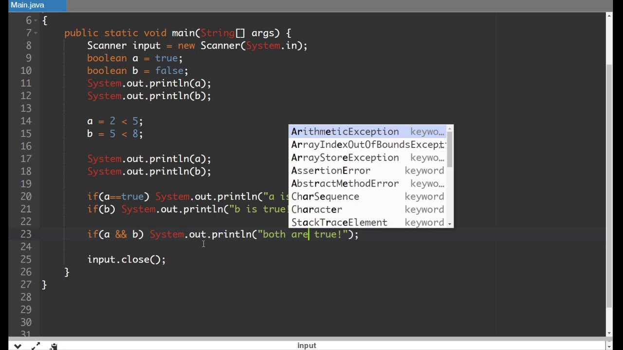 Java Boolean Variables