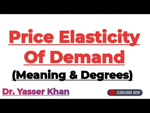 Price Elasticity Of Demand | Meaning Of Price Elasticity Of Demand | Degrees Of Price Elasticity