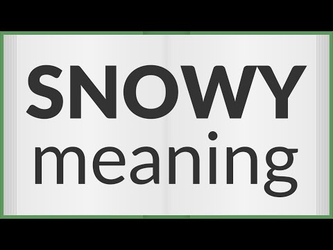 Snowy | meaning of Snowy