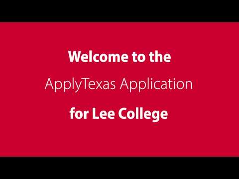 ApplyTexas Tutorial 2020