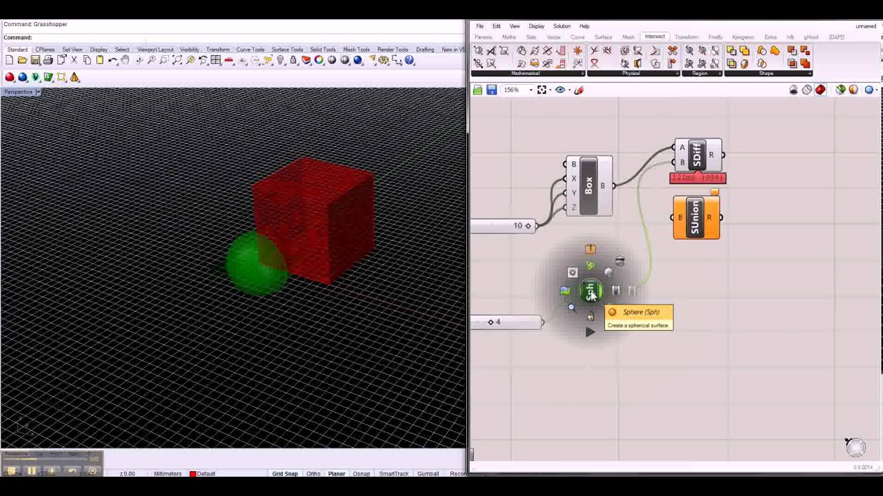 Grasshopper Tutorial Solid Difference / Solid Union