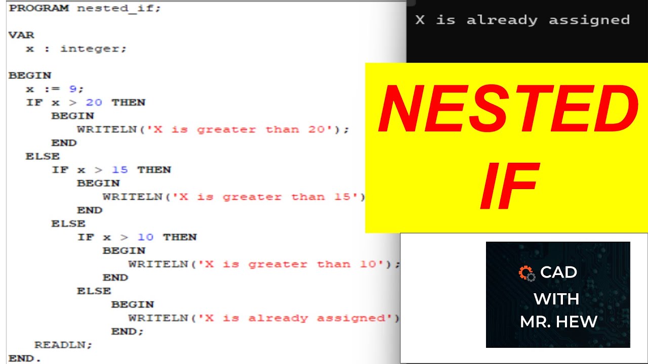 If Statement - Nested IF - Pascal Programming Language