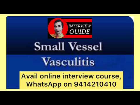 Small vessel vasculitis l CSVV l AMC Interview questions l Interview guide