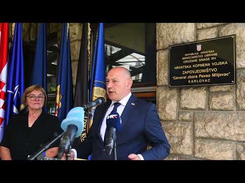 Imenovanje natpisne ploče zgrade ZHKV General zbora Pavao Miljavac