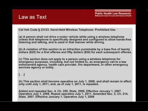 Creating a Public Health Law Database