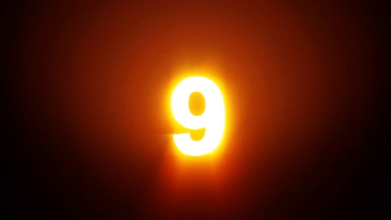Countdown with fire effect - no Copyright