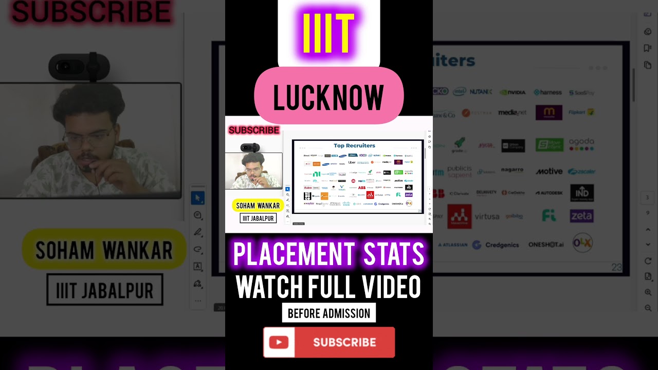 IIIT Lucknow Placement Statistics 2025 | Must Watch Before Taking Admission | SUBSCRIBE