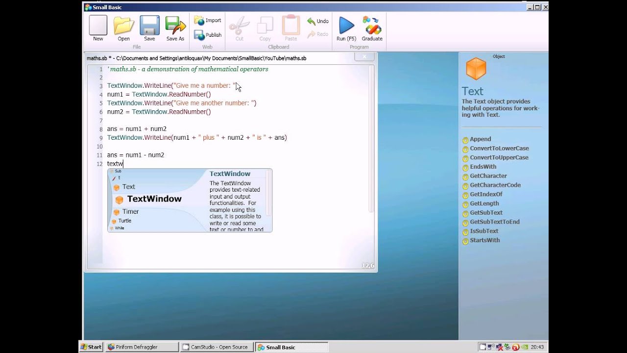 SmallBasic Tutorial 2