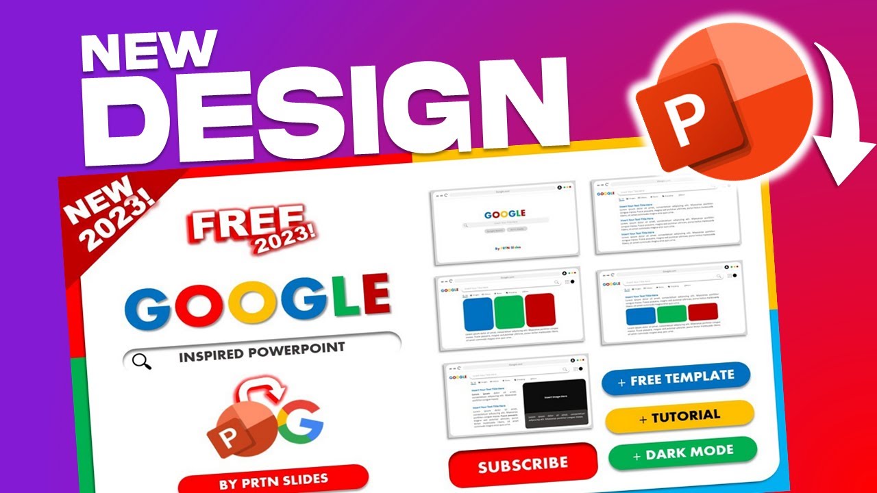 FREE REALISTIC Google Design Layout Template on PowerPoint