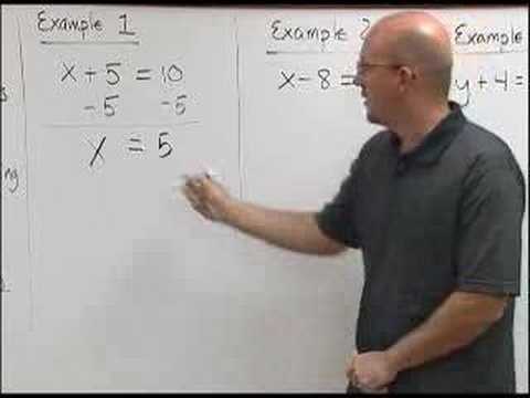 Solving 1-step Algebra Problems | mranneilsblog