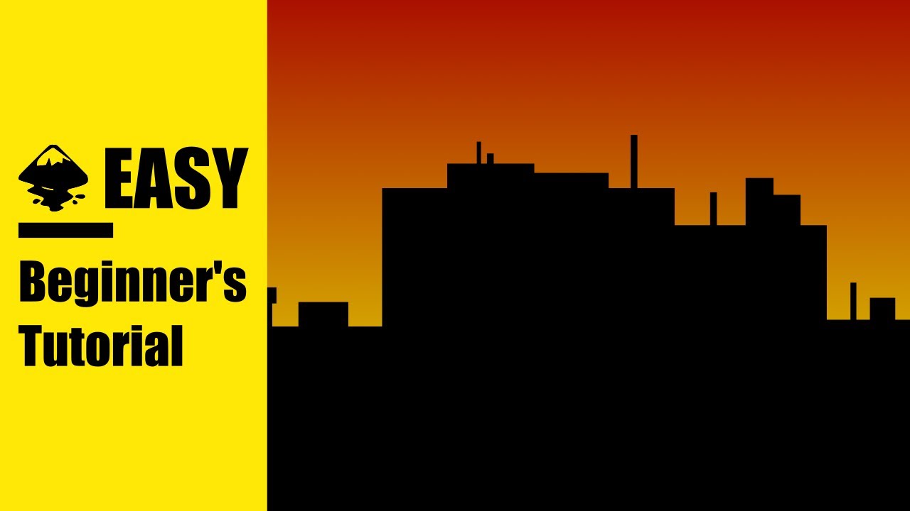 How to make EASY city scape illustration | Inkscape Tutorial