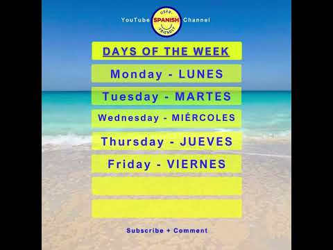 Learn SPANISH DAYS of the WEEK - Spanish Vocabulary Words for Beginners #SpanishForBeginners