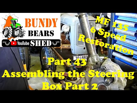 MF135 6 Speed Restoration #43 Assembling the Steering Box Part 2