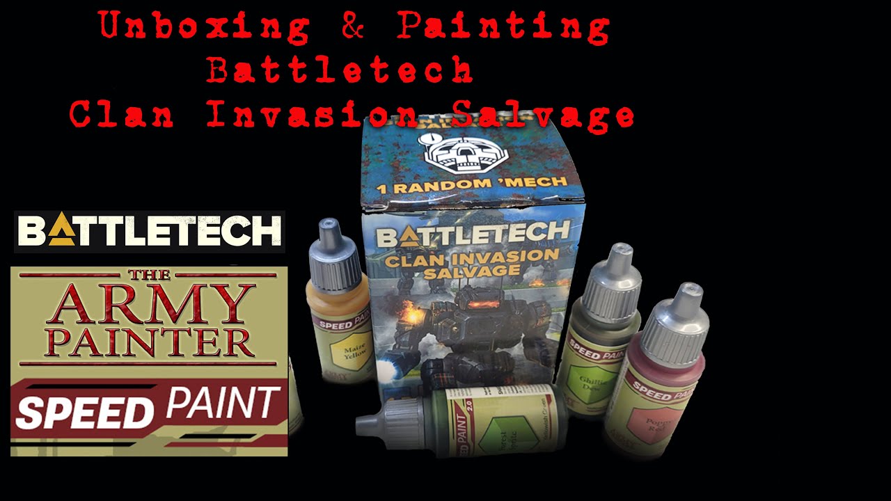 Unboxing and speedpainting  Battletech  tutorial , using Army Painter Speedpaint 2.0
