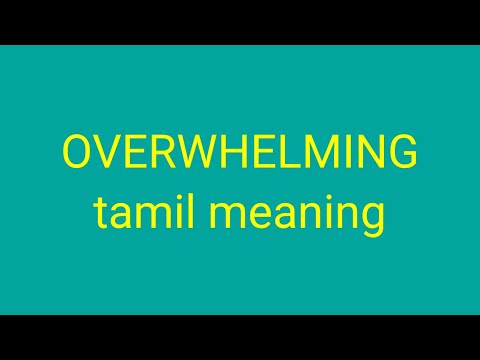 OVERWHELMING tamil meaning/sasikumar