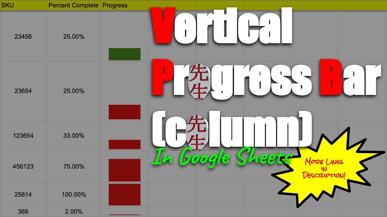 Vertical Progress Bar (Column ) in Google Sheets