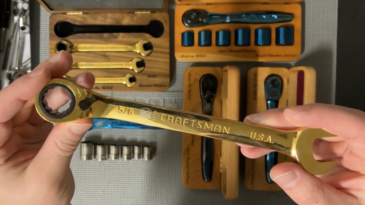 Craftsman USA Limited Edition Tools - Graphite Ratchet, Gold Wrenches & Blue Titanium Tools