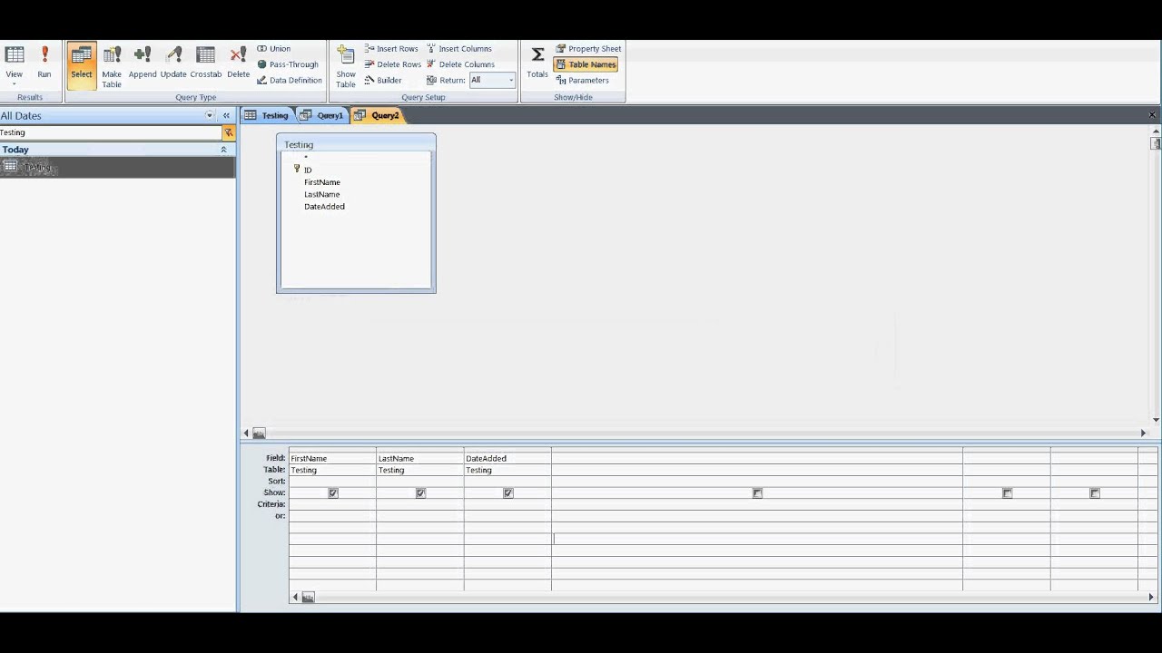 MS Access - How to retrieve date from datetime column