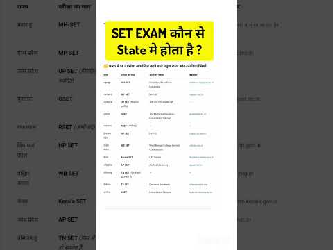 Set Exam Notification 2025 | Set Exam Conducting State #ugcnet #setexam