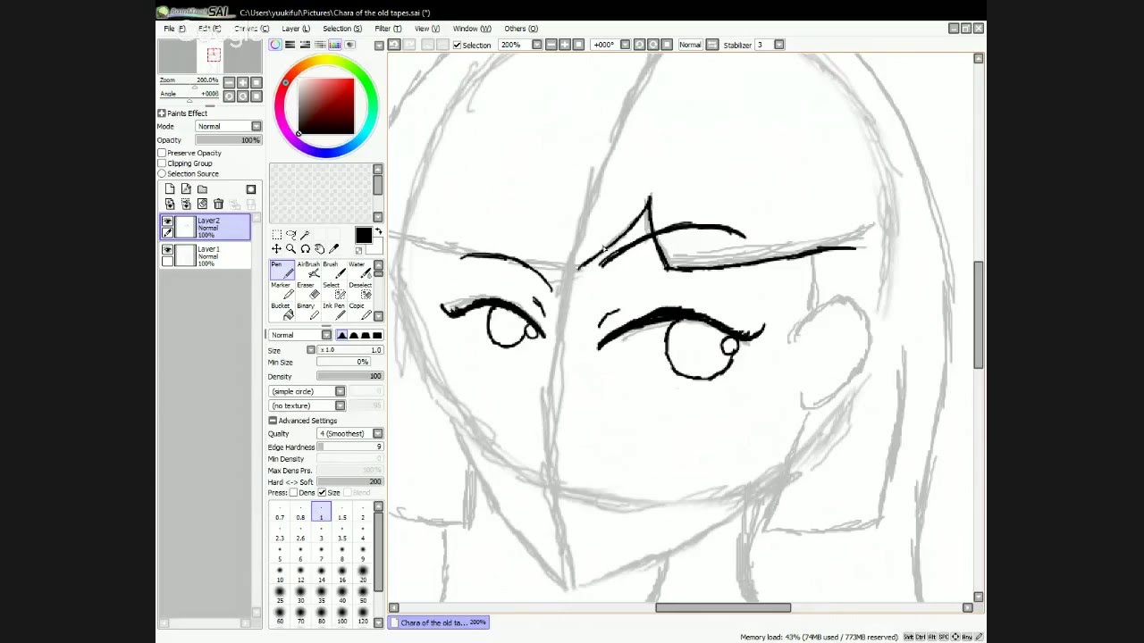 Drawing Chara from Undertale