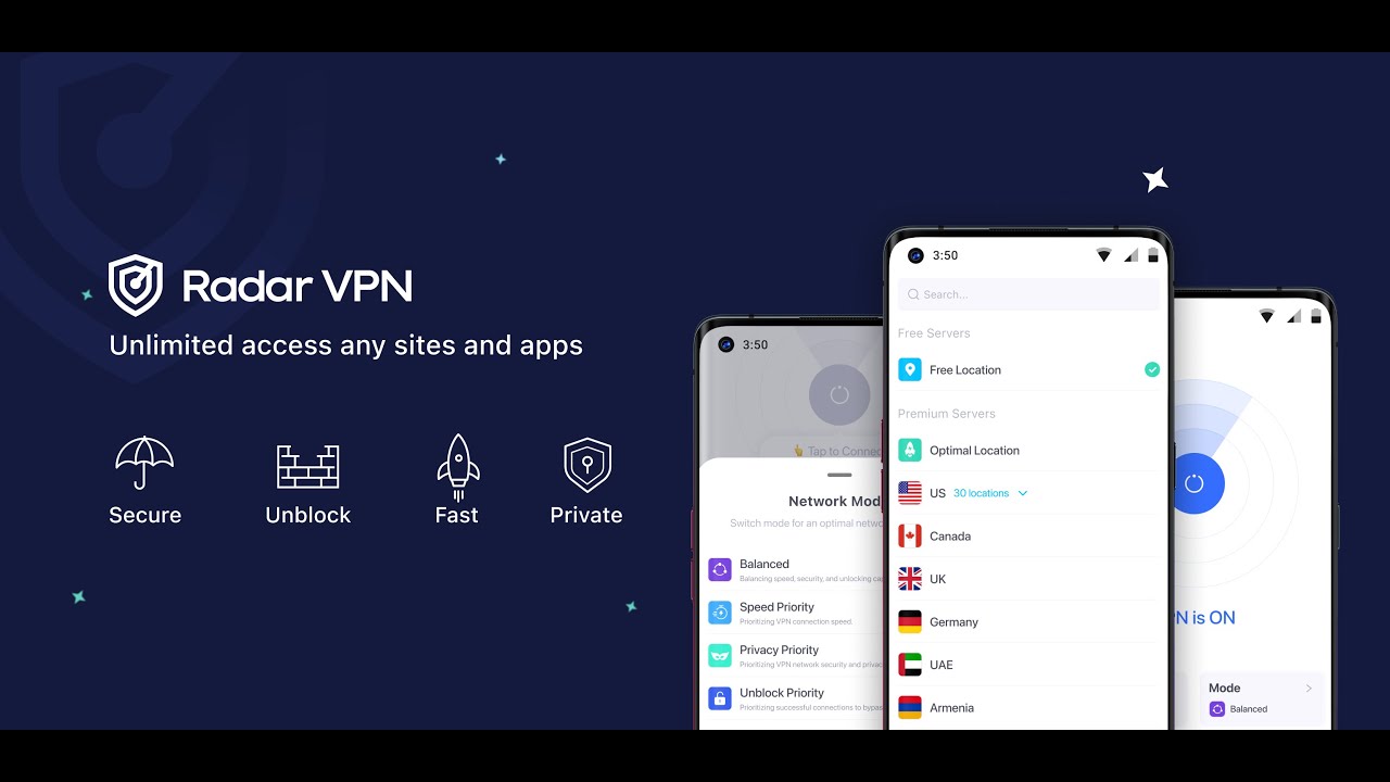 RadarVPN - Free, Fast & Secure VPN Service