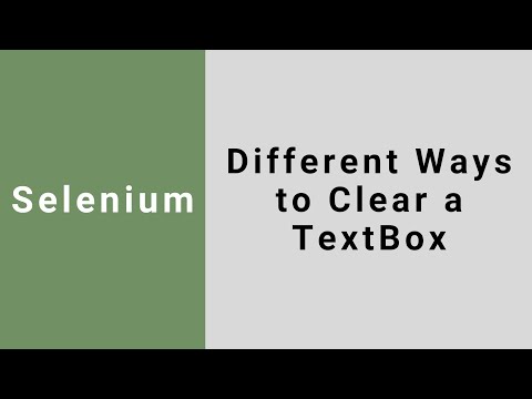 Different Ways to Clear a TextBox in Selenium
