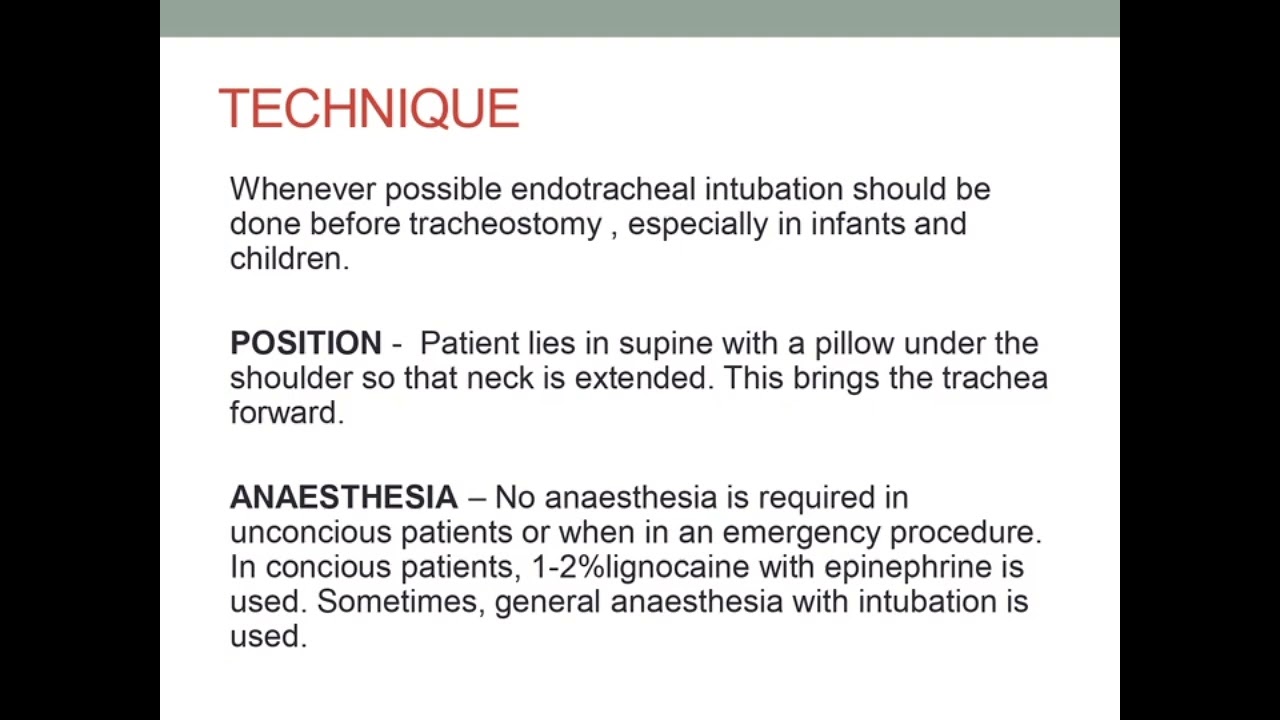 Tracheostomy PPT Presentation Seminar Free Download