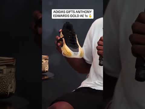 Adidas Gifts Anthony Edwards Gold AE 1s ๐คฉ (via adidasbasketball/IG) #shorts