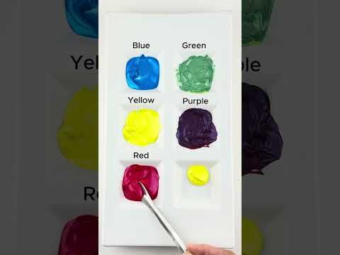 Watch These Paint Colors Mix Before Your Eyes! #shorts #paintmixing