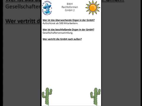 Rechtsformen GmbH 2 Betriebswirtschaftliches Handeln