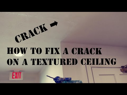 HOW TO FIX A CRACK ON A TEXTURED CEILING